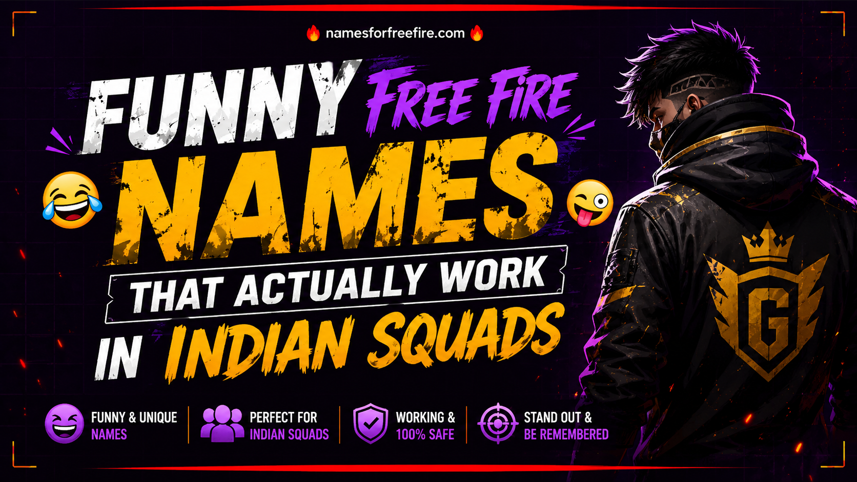 Funny Free Fire Names: Hilarious FF Nicknames Indian Love
